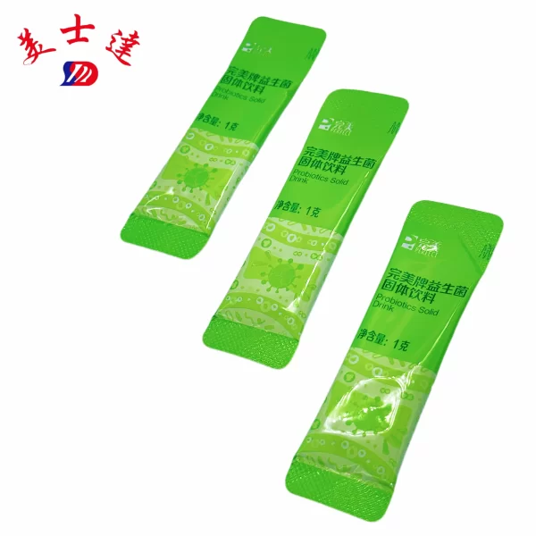 Custom Probiotic Sachet Pouch, Dietary Supplement Packaging Manufacturer